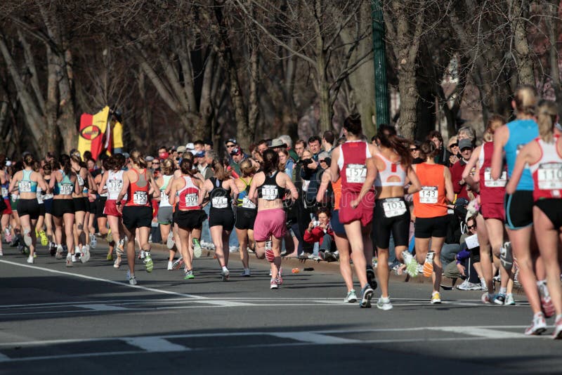 Stock Image of People Running in City Marathon Editorial Stock Photo ...