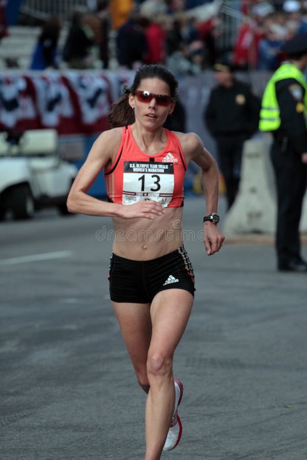 Stock Image of People Running in City Marathon Editorial Image - Image ...