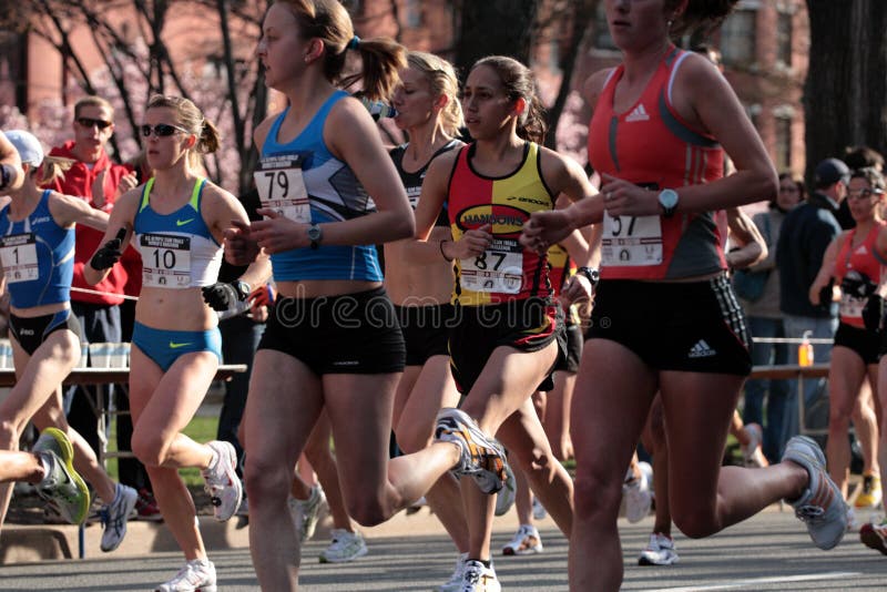 Stock Image of People Running in City Marathon Editorial Stock Photo ...