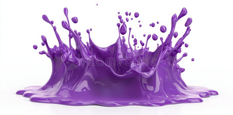 Stock Image of Purple Paint Splash Isolated on Transparent Background ...