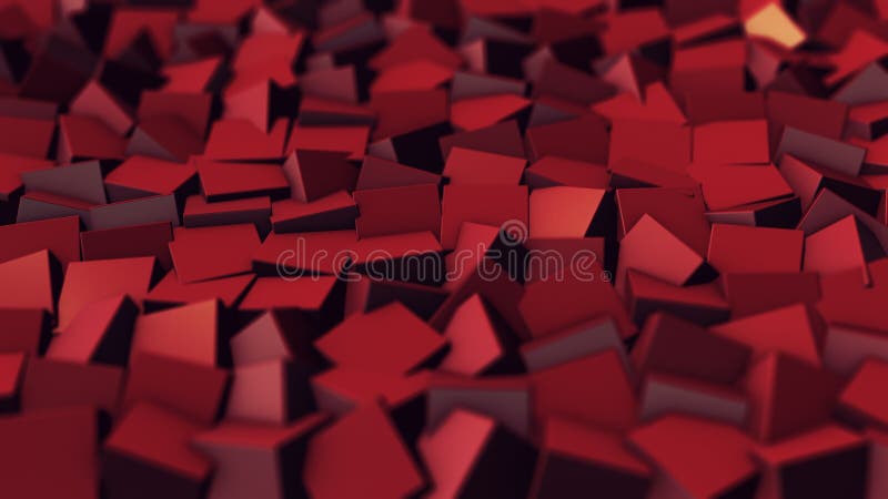 Abstract 3d Red Cubes Background Stock Illustration - Illustration of ...