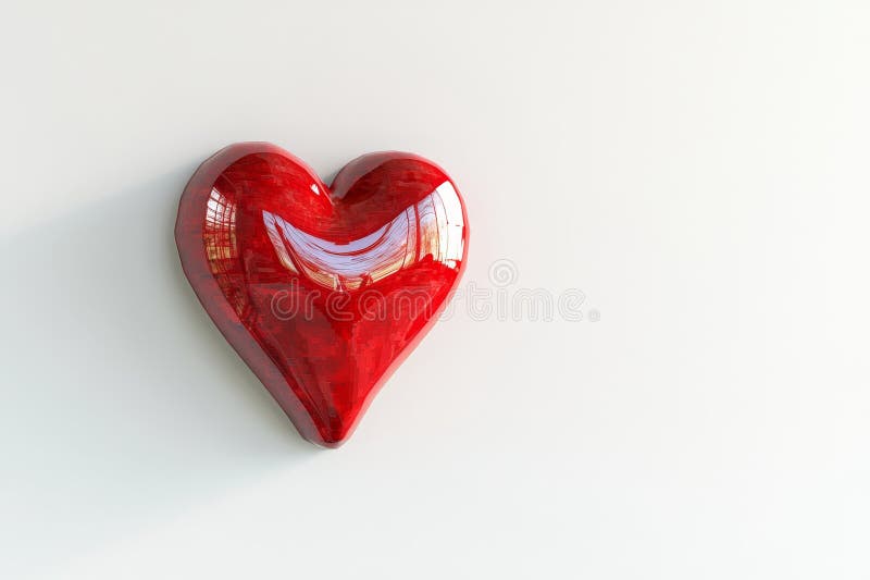 Stock Image of a Single Red Heart Symbol Isolated on White Stock ...