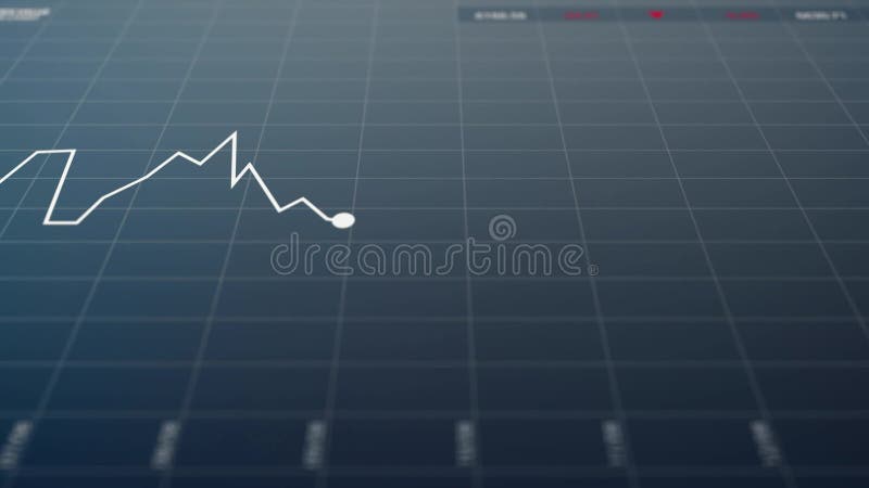 Stock Index Chart with a Graph Diagram. Display and Monitors Growth and ...