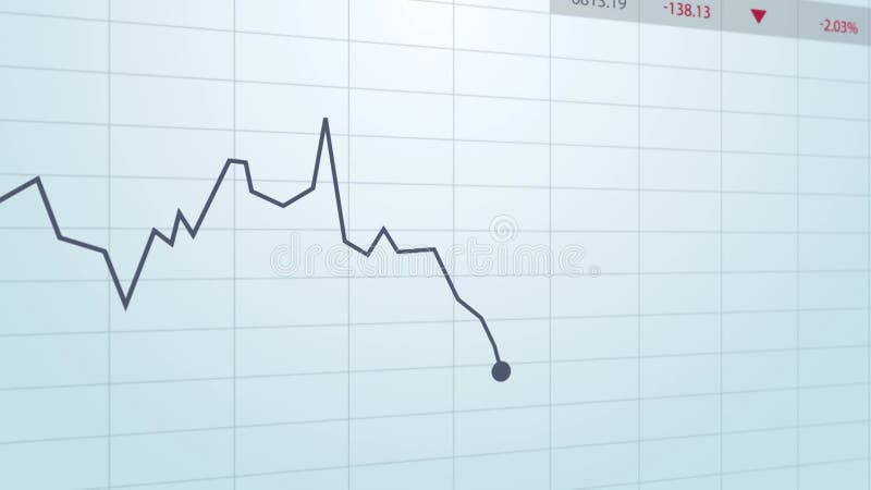 Stock Index Chart with a Graph Diagram. Display and Monitors Growth and ...