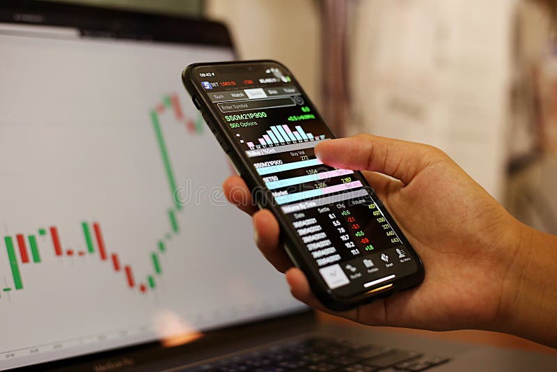 Stock Exchange and Trading Screen Stock Image - Image of active, chart ...