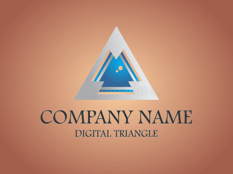 Stock Logo Digital Triangle Abstract Stock Vector - Illustration of ...