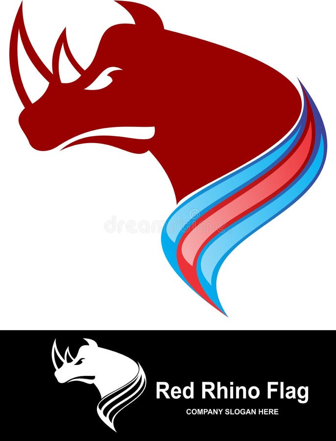 Stock Logo Red Rhino Flag Stock Illustrations – 1 Stock Logo Red Rhino ...