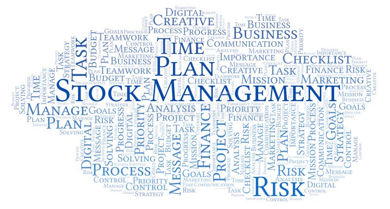 Stock Management Word Cloud, Made with Text only. Stock Illustration ...
