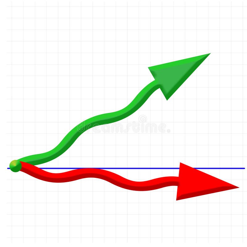 Glassy graph with arrow stock vector. Illustration of market - 8486094