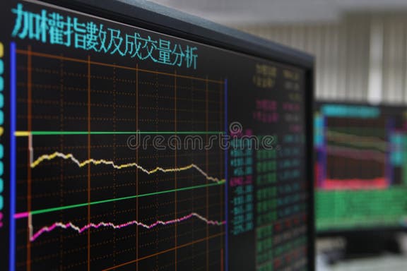 Stock market editorial stock photo. Image of monitor - 13960378