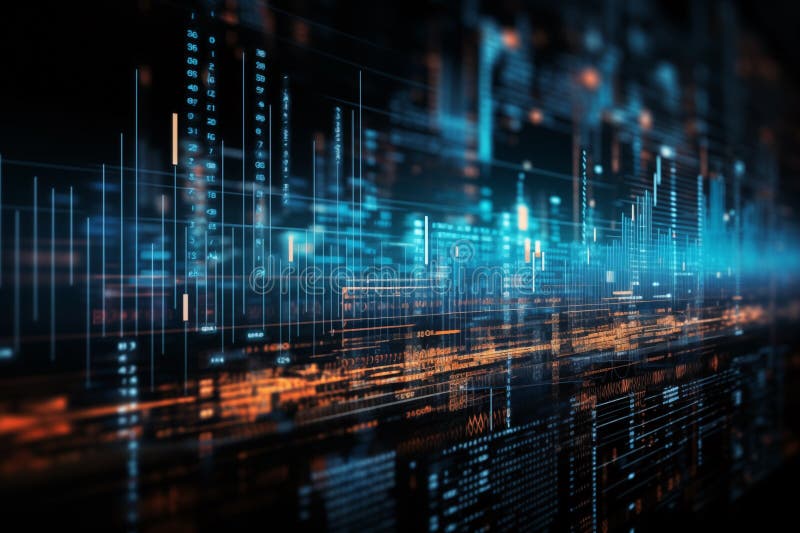 Stock Market Abstract Background of Coding Software by Generative AI ...