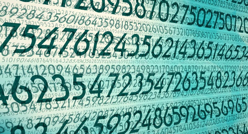 Random Numbers and Abstract Shapes, Digital Tech Innovation Concept ...