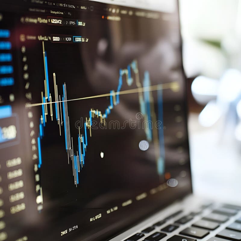 Stock Market Analysis on Computer Screen Stock Image - Image of finance ...