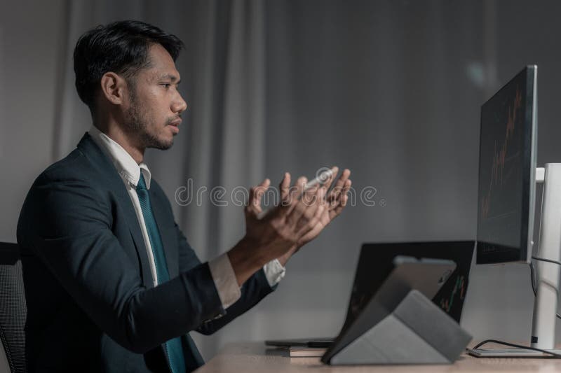 Stock Market Analyst, Data Exchange, Digital Chart on Computer Screen ...