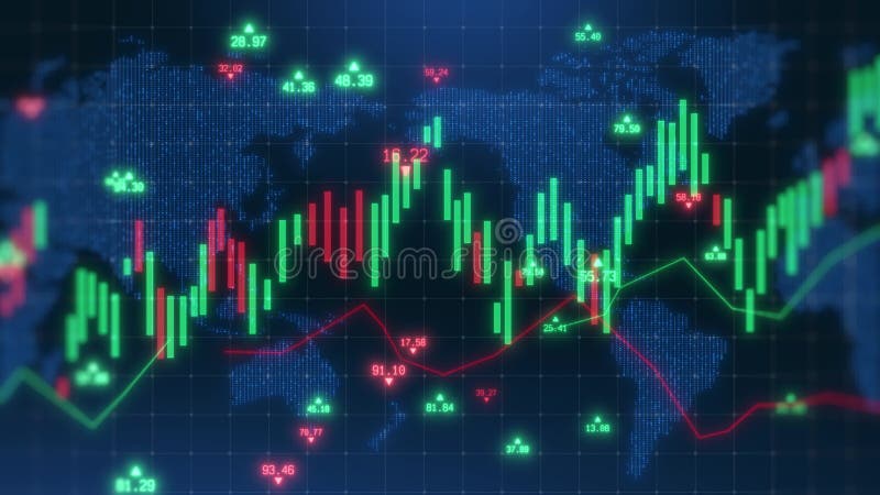 Stock Market Business Concept, Abstract Background, Candlestick ...