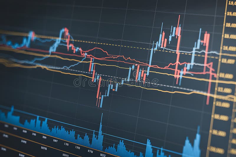 Stock Market Chart Analysis Candlestick, Trendlines, and Volume Data ...