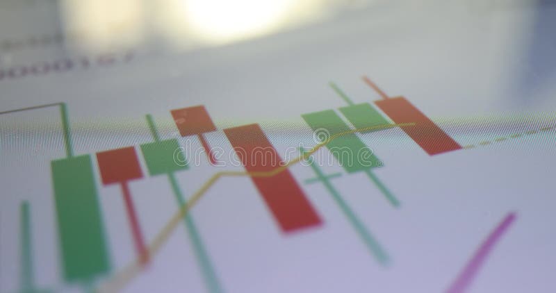 Stock Market Chart Candlestick Chart Statistics Stock Video - Video of ...