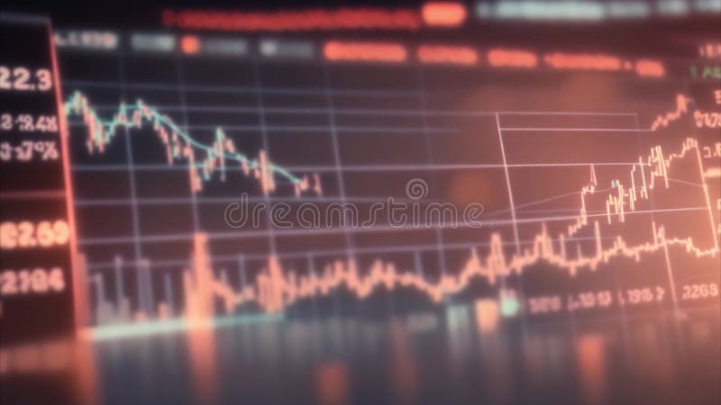 Stock Market Chart on Computer Screen Stock Footage - Video of analysis ...