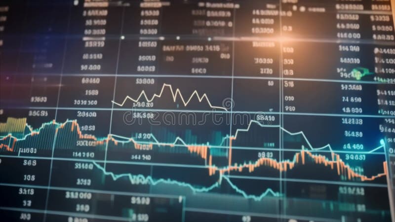Stock Market Chart on a Computer Screen Stock Footage - Video of ...