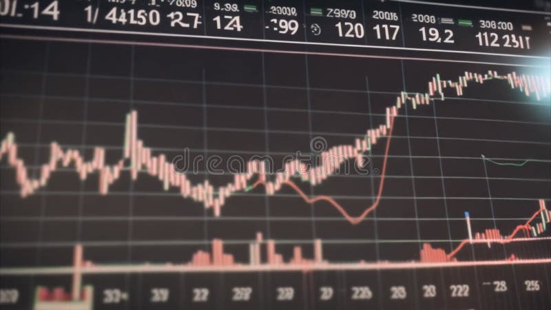 Stock Market Chart Displayed on a Computer Screen Stock Video - Video ...