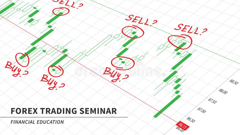 Stock Market Chart with Hand Drawn Stock Vector - Illustration of ...