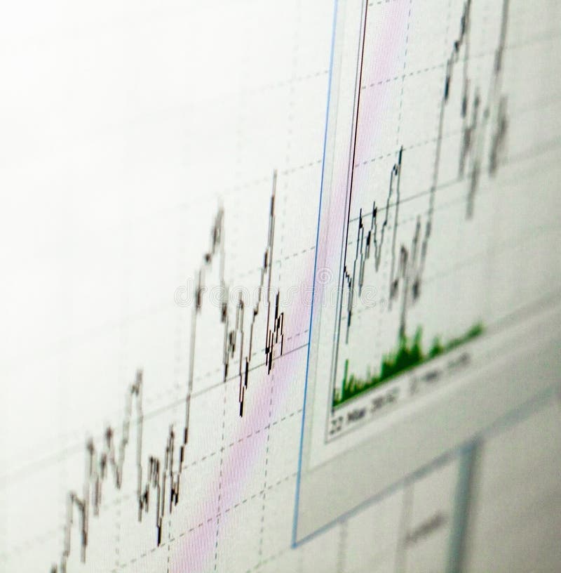 Stock Market Chart on the Screen Stock Image - Image of analysis, graph ...