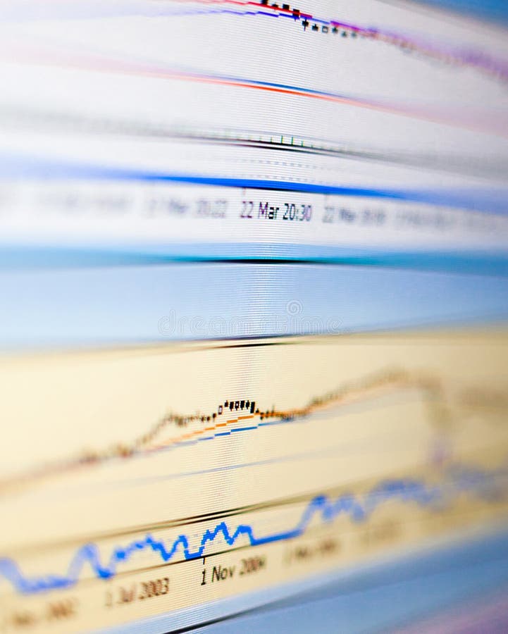 Stock Market Chart on the Screen Stock Image - Image of information ...