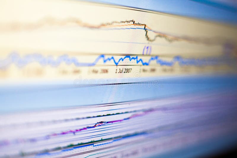 Stock Market Chart on the Screen Stock Photo - Image of data, display ...