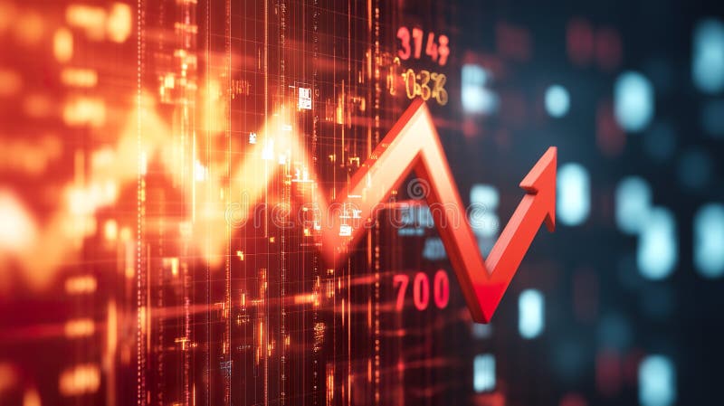 Stock Market Chart Showing a Variable Trend. Background Charts and ...