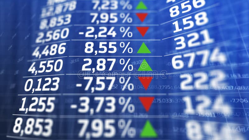 Stock Market Chart.Stock Market Data. Stock Illustration - Illustration ...