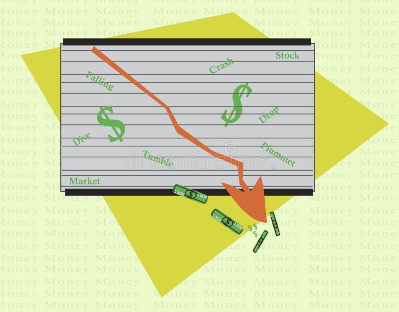 Stock Market Crash stock illustration. Illustration of signs - 68198