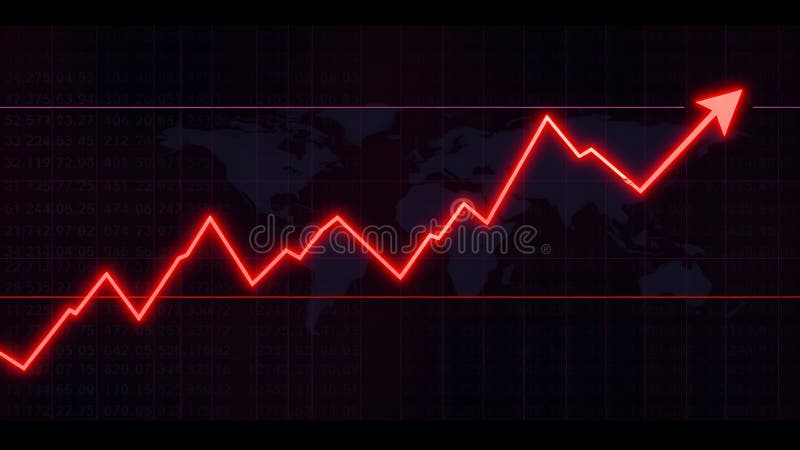 Stock Market Crash with Red Downward Trend Graph Stock Illustration ...