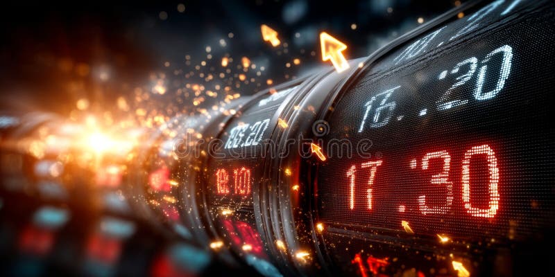 Stock Market Crash Showing Falling Prices during Trading Session Stock ...