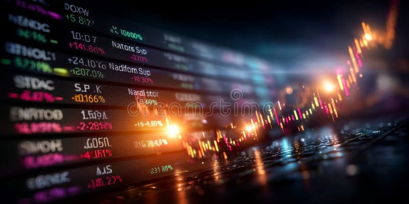 Stock Market Crash Showing Falling Prices during Trading Session Stock ...