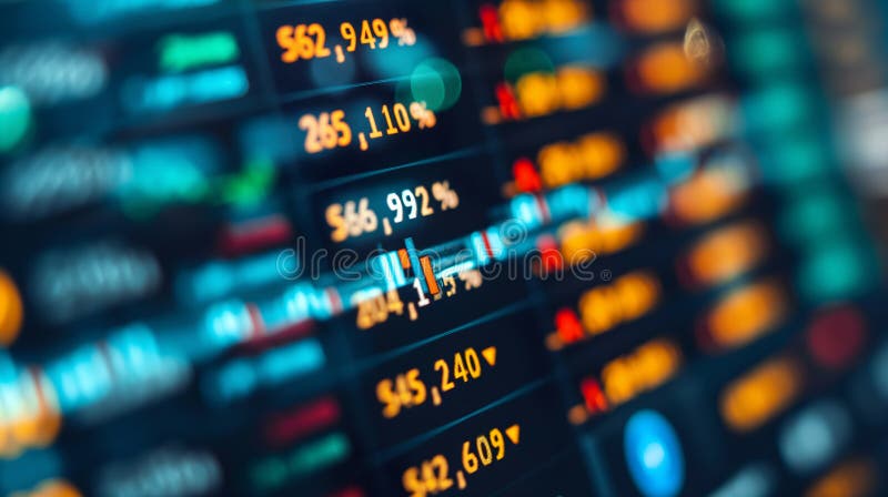 Stock Market Dashboard Displaying Various Indices and Real-time Trading ...