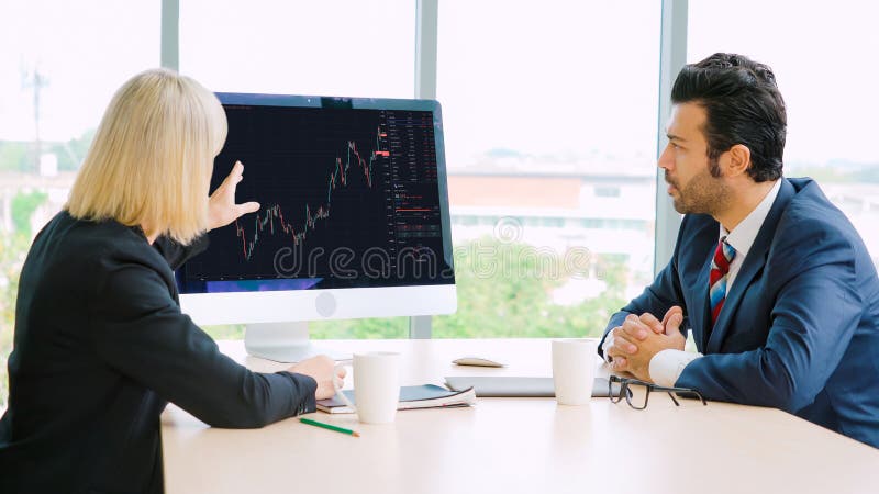 Stock Market Data Chart Analysis by Ingenious Computer Software Stock Image - Image of ...