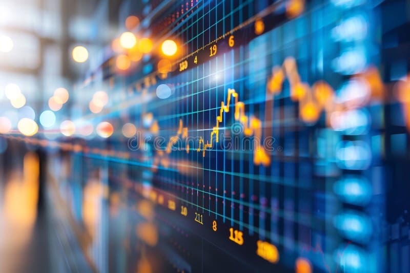 Stock Market Data Display stock illustration. Illustration of trading ...