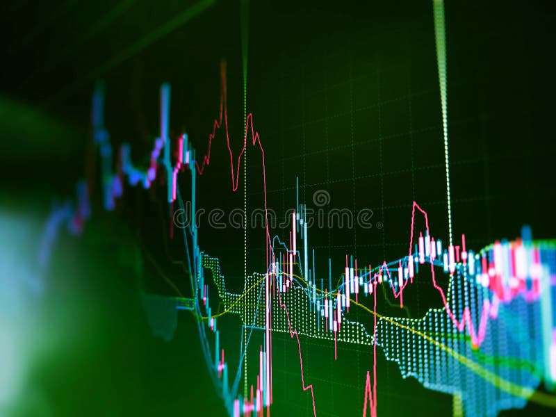 Stock Market Display on the Screen. Financial Accounting. Digital Stock ...