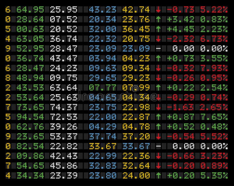 Stock Market Electronic Board Stock Illustration - Illustration of ...