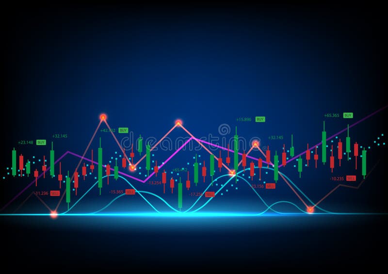 Stock Market Financial Technology Abstract Graph Pattern Background ...