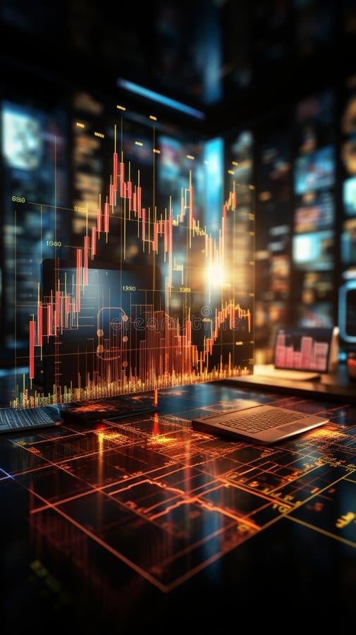 Stock Market and Forex Trading Concept Visualized through a Dynamic ...