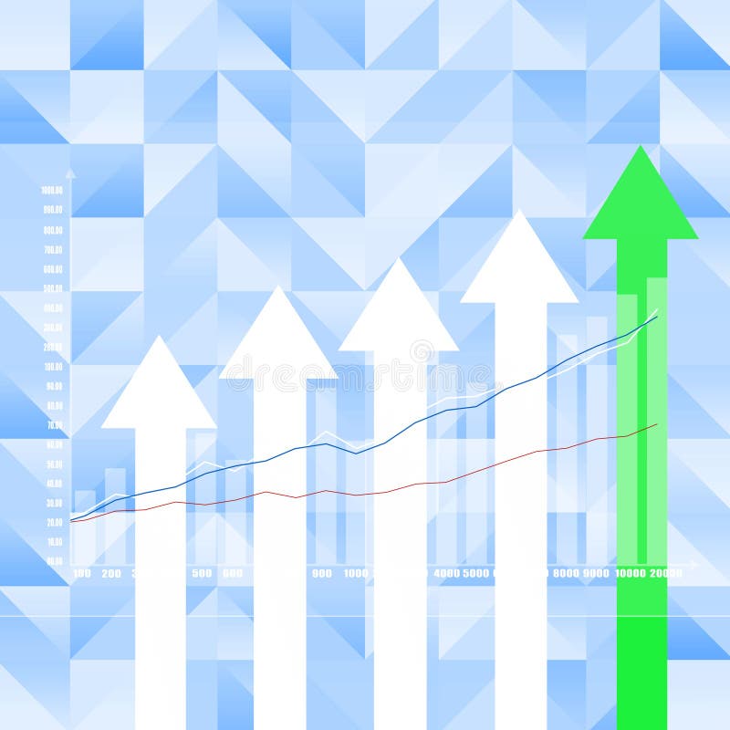 Stock Market Graph on Abstract Background Stock Illustration ...