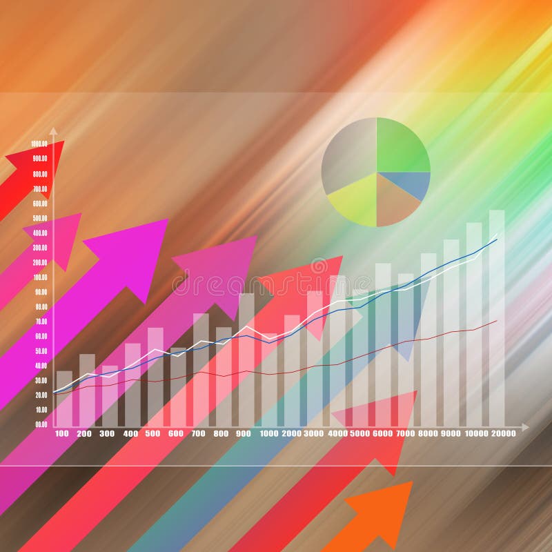 Stock Market Graph on Abstract Background Stock Illustration ...