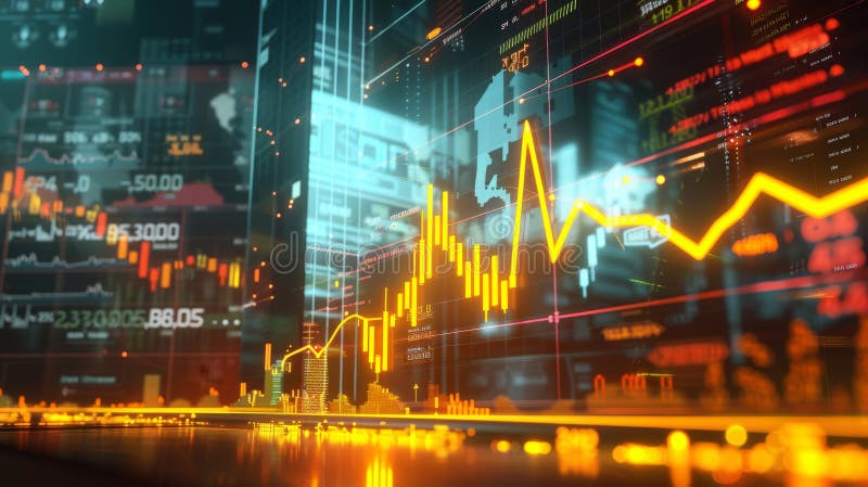 The Stock Market Graph.AI Generated Image Stock Photo - Image of ...