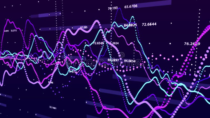 Stock Market Graph. Big Data Visualization. Investment Graph Concept ...