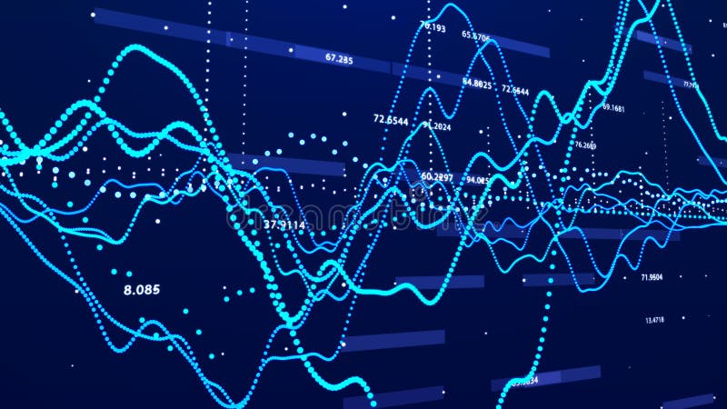 Stock Market Graph. Big Data Visualization. Investment Graph Concept ...