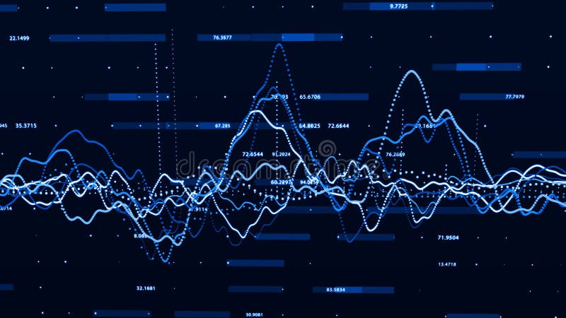 Stock Market Graph. Big Data Visualization. Investment Graph Concept ...