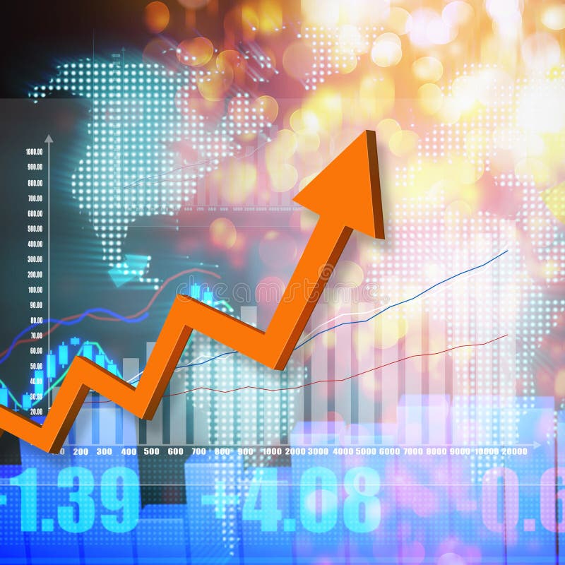 Stock Market Graph Colorful Elegant on Abstract Background Stock ...