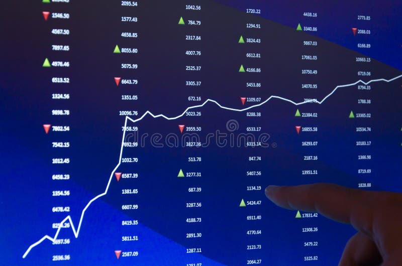 Stock Market Graph on Monitor Stock Image - Image of computer, concepts ...