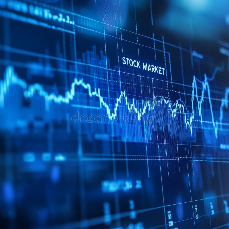 Stock Market Graph and Financial Chart with Uptrend Stock Photo - Image ...